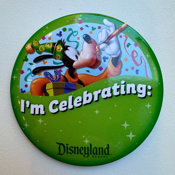Disney | Accessories | Disney Disneyland Resort Im Celebrating Button ...